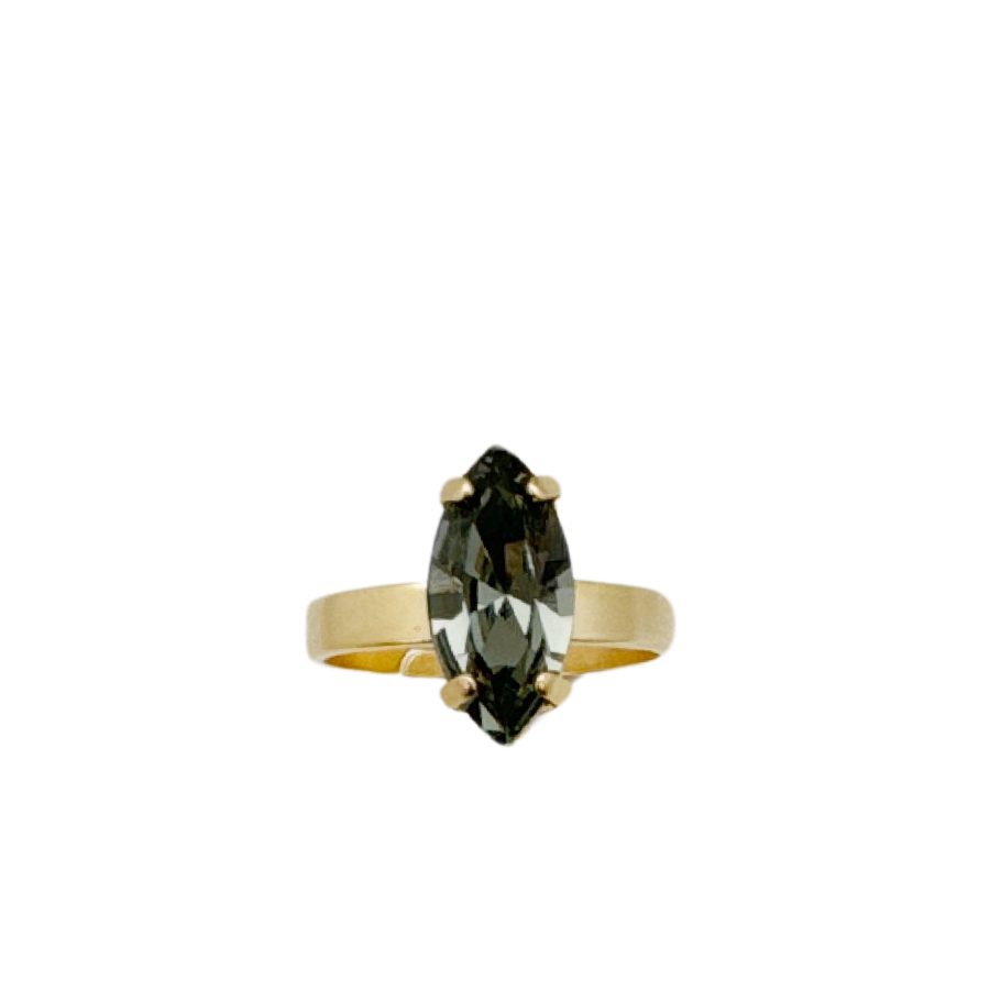 MARVEL RING |טבעת בציפוי זהב וקריסטלים – Niv Jewelry