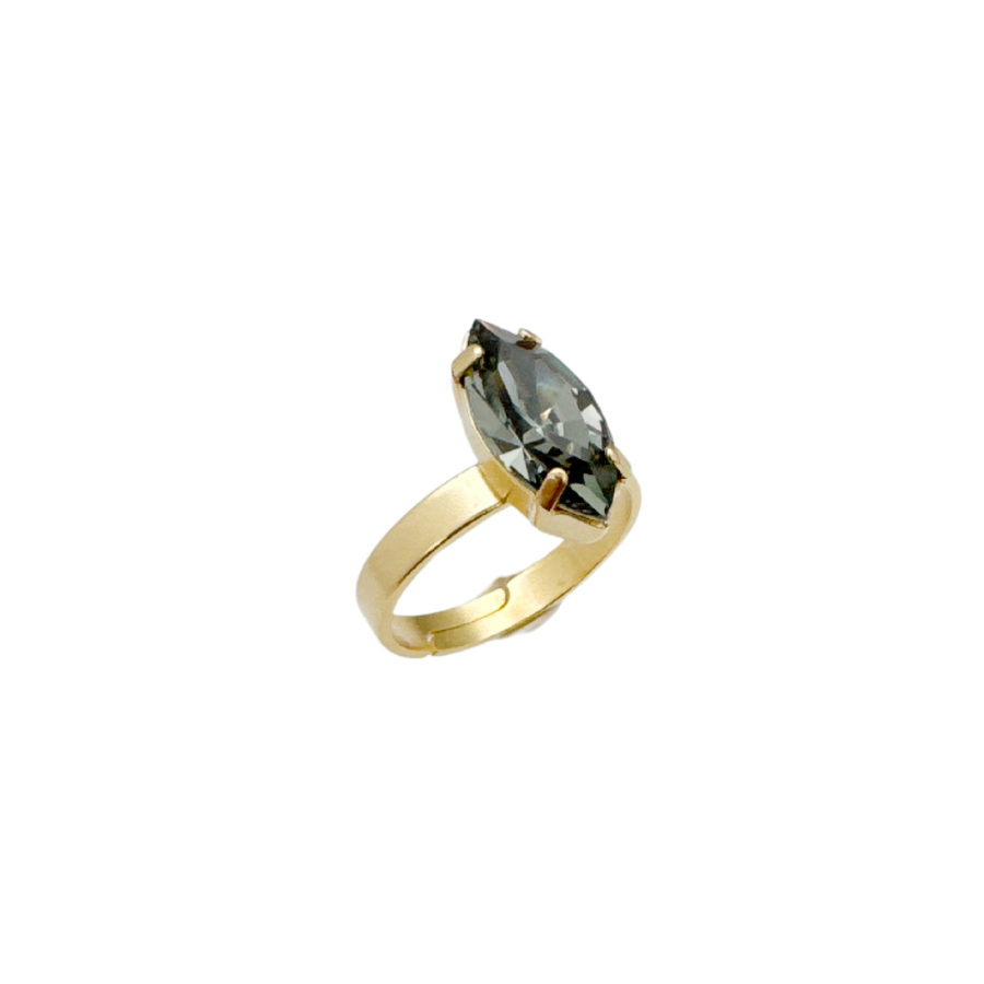 MARVEL RING |טבעת בציפוי זהב וקריסטלים – Niv Jewelry